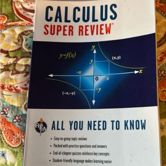 Accents | Calculus Super Review Book White And Blue | Poshmark